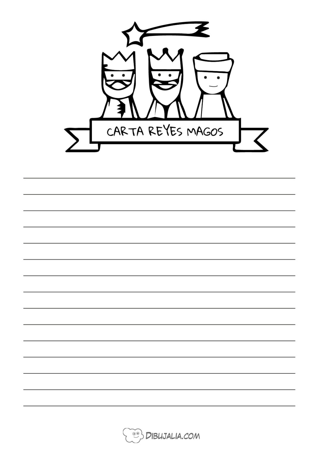 9 Cartas para los Reyes Magos - Dibujalia