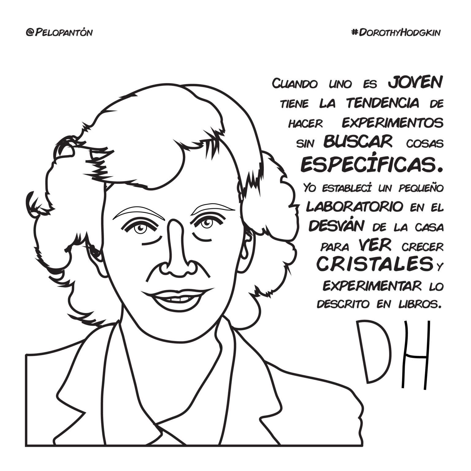 Colorear en el Día de la Mujer en la Ciencia - Dibujalia