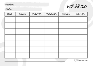 Horarios para clases - Dibujalia