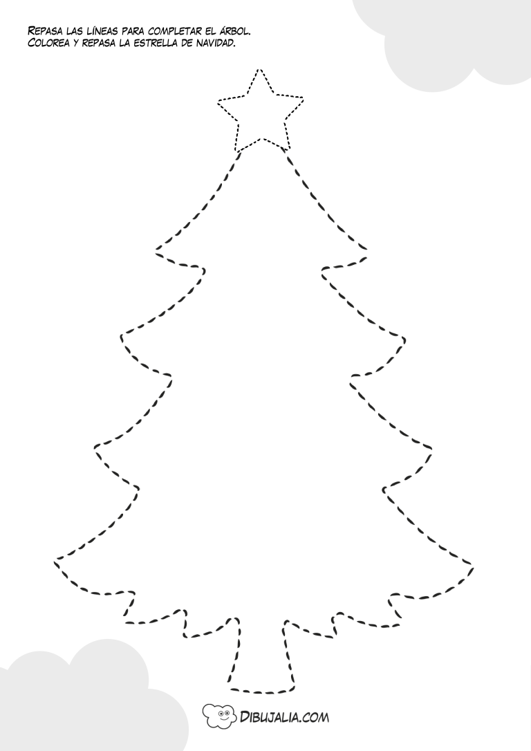 Ficha para Crear tu Árbol de Navidad - Dibujalia
