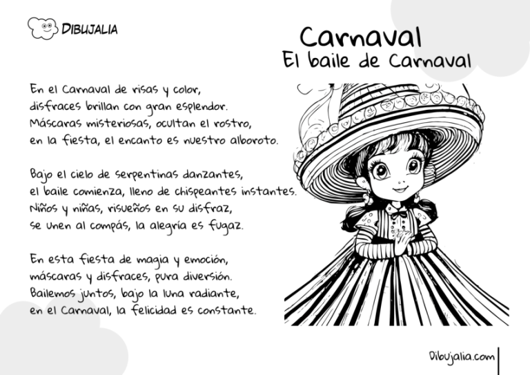 Poema El baile de Carnaval - Dibujalia