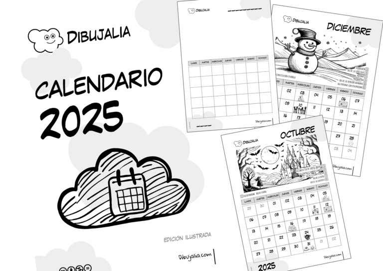 Calendario 2025 para Profes - Dibujalia